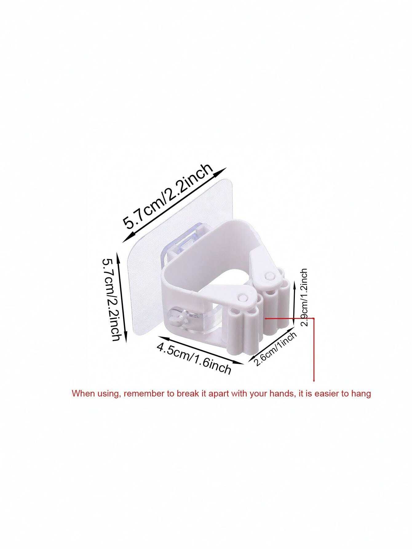 1pc Broom Auxiliary Hook Broom Rack No Drilling Toilet Strong Load ...