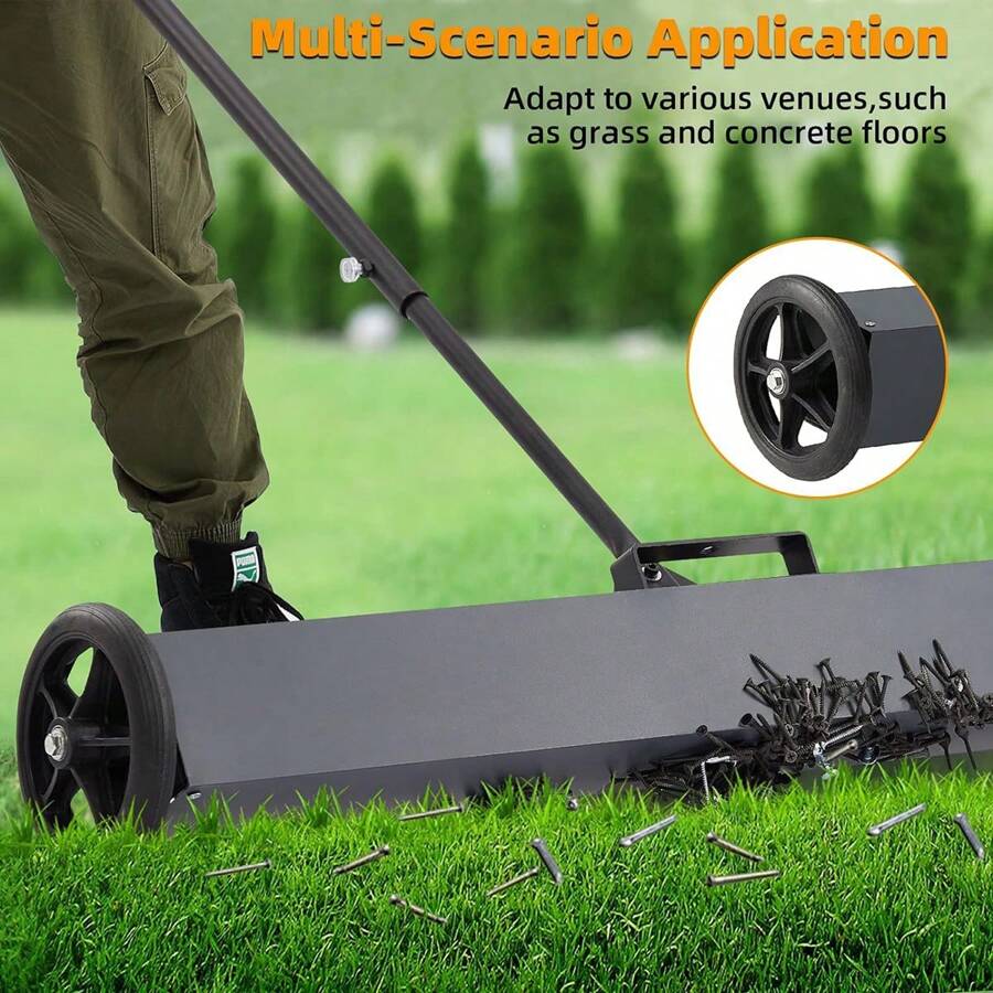 Magnetic Sweeper 36'' Rolling Magnetic Sweeper With Wheels And ...