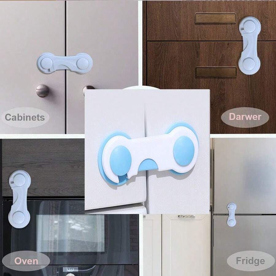1pc No-Drill Safety Lock For Baby To Prevent Finger Pinch, Refrigerator ...
