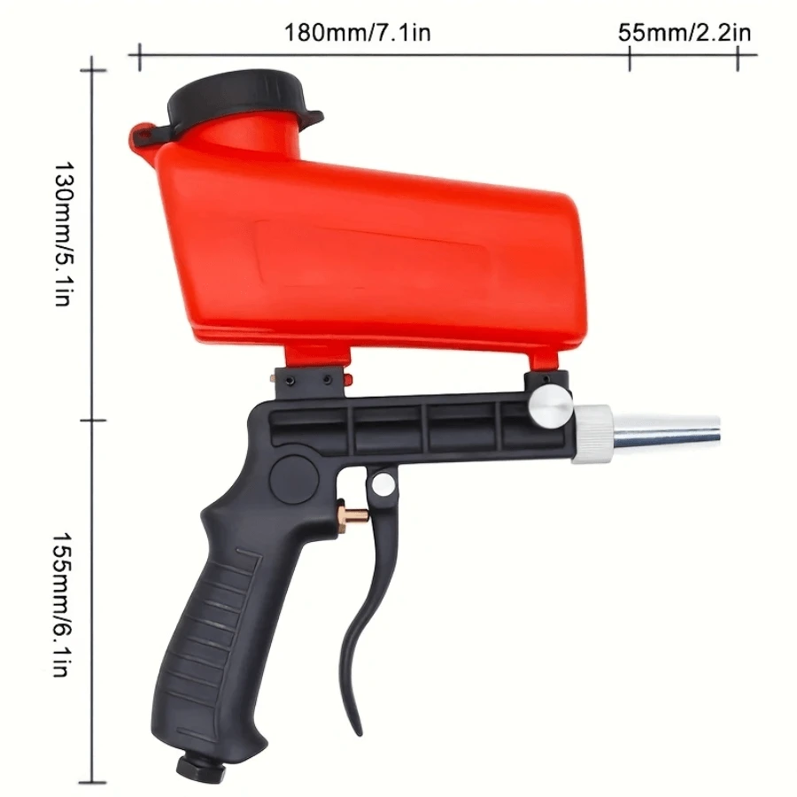 Red Air Blasting Gun Portable Air Blasting Gun Nozzle Small Handheld ...