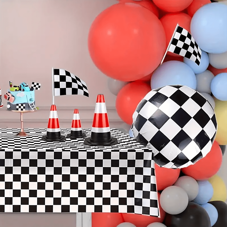 12 Units Black And White Racing Flags, Small Racing Flags, Designed For ...