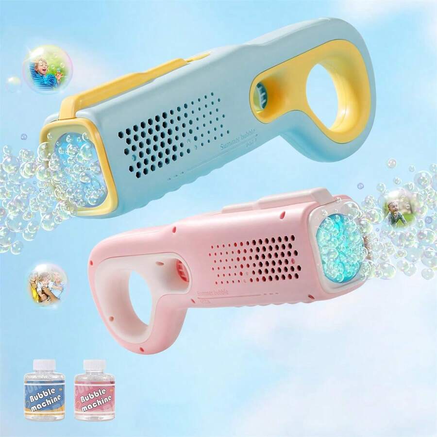 Automatic Bubble Machine, Rechargeable Bubble Blower With Lights And ...