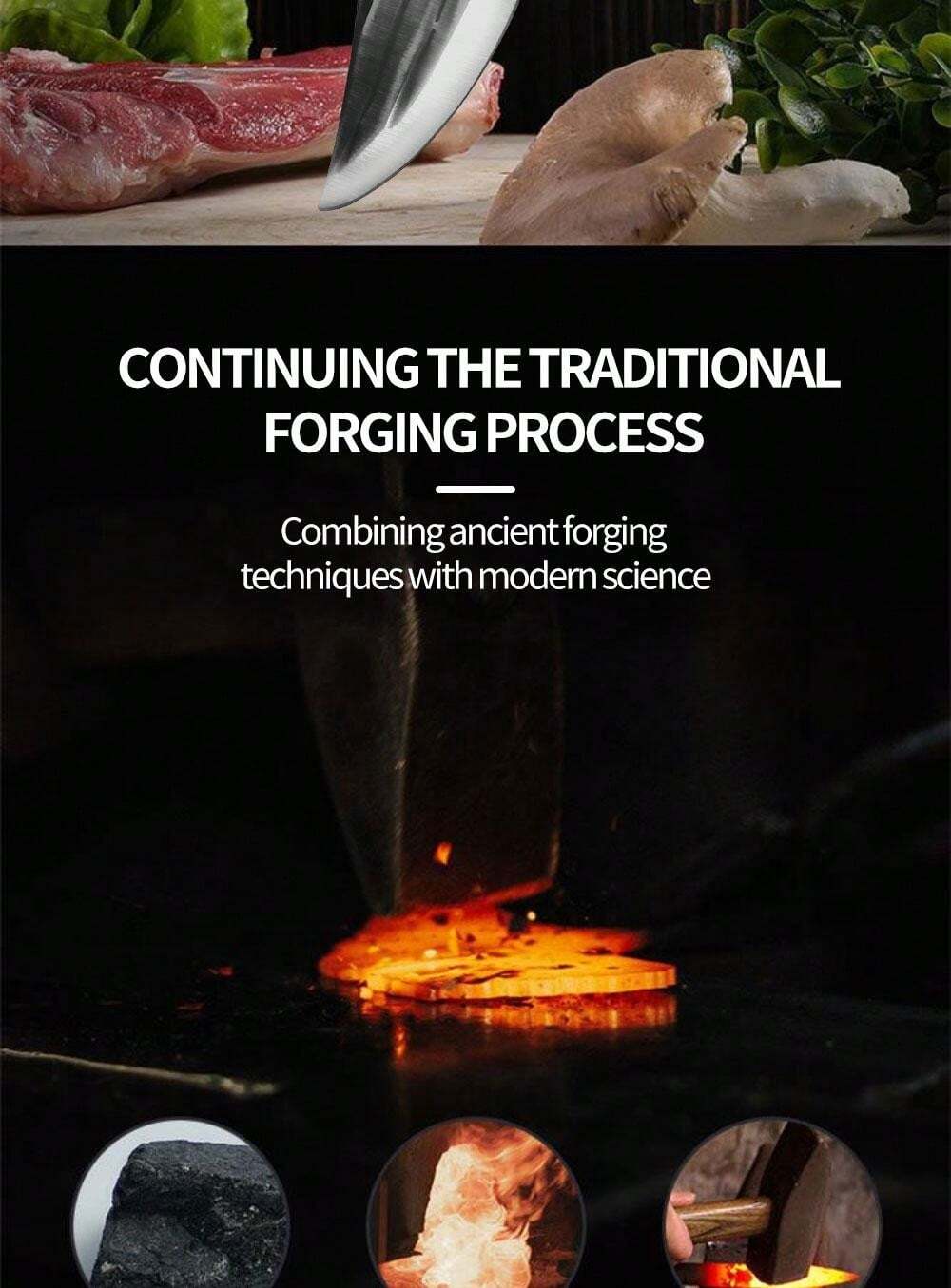 Dragon Head Deboning Knife Hand-Forged Chef Knife For Meat And ...