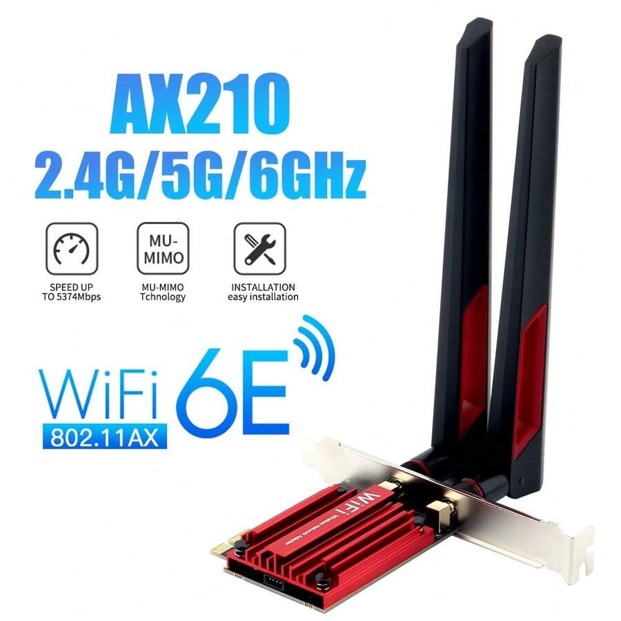 FENVi WiFi 6E Adapter Desktop Card For AX210 (6GHz&5Ghz&2.4GHz) PCIe ...
