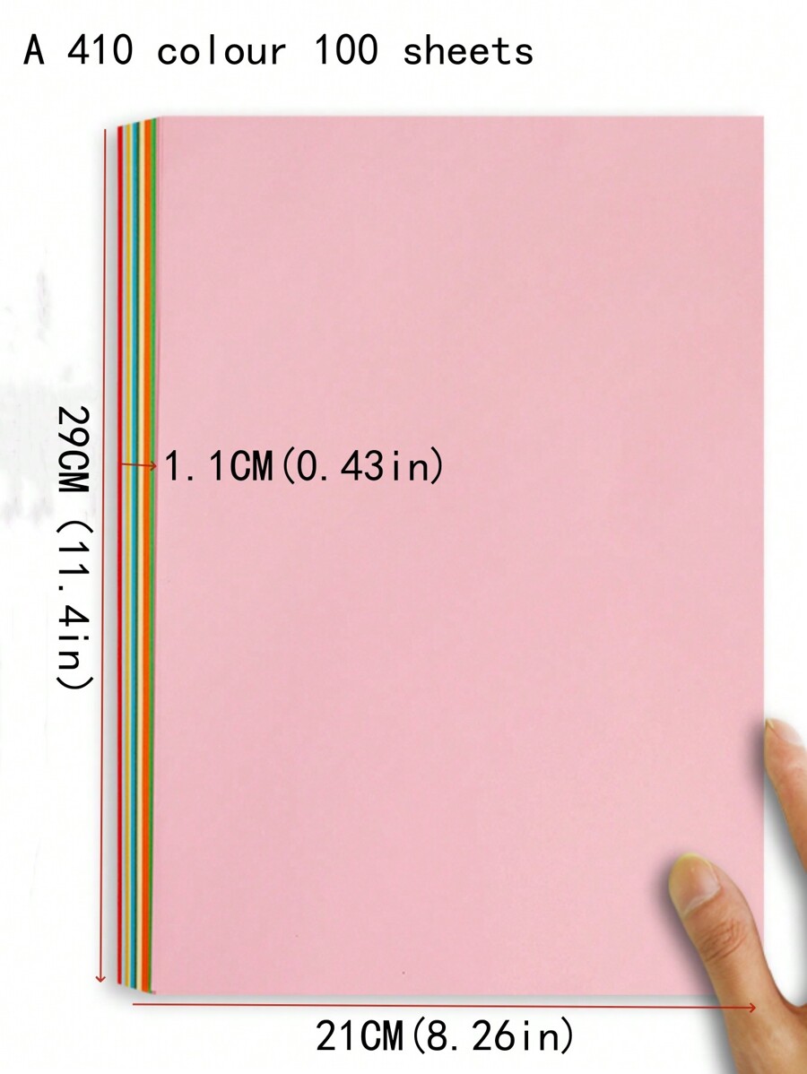 100pcs A4 Colorful Paper For Diy Folding Crafts, Printing, Copying ...