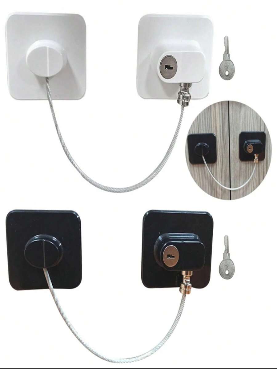 Safety Locks, Refrigerator Lock With Keys, For Fridge, Cabinets ...