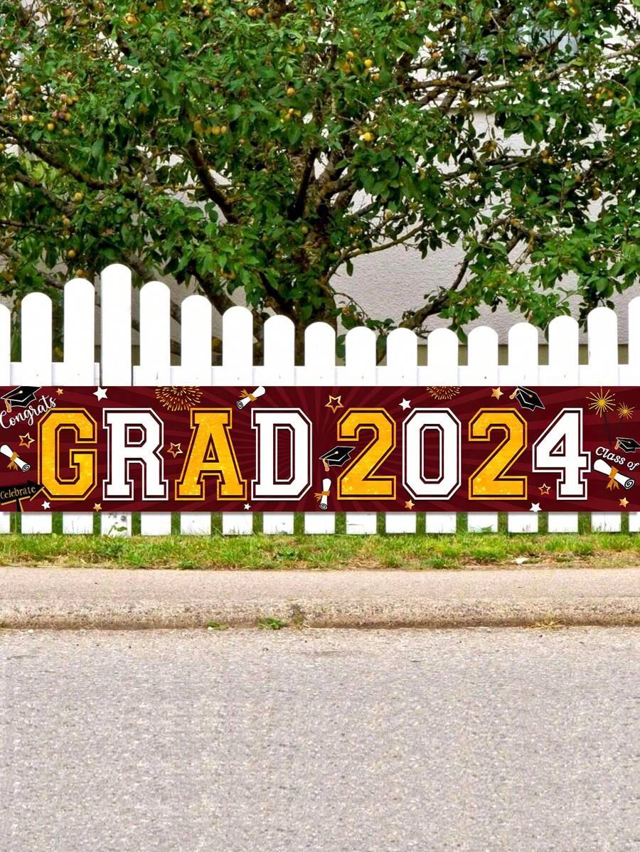 2024 Graduation Theme Banner, Graduation Yard Sign, Congratulations ...