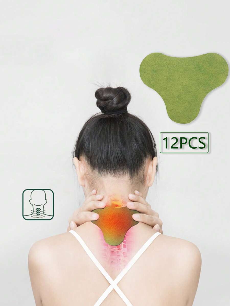 12pcs Green Neck Patch, Mild And Non-Stimulating Cervical Patch With ...
