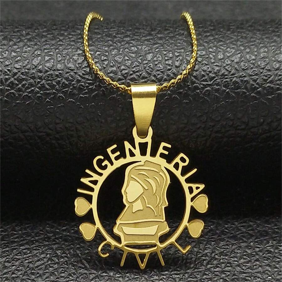 INGENIERIA CIVIL Engineering Chain Necklace For Women/Men Stainless ...