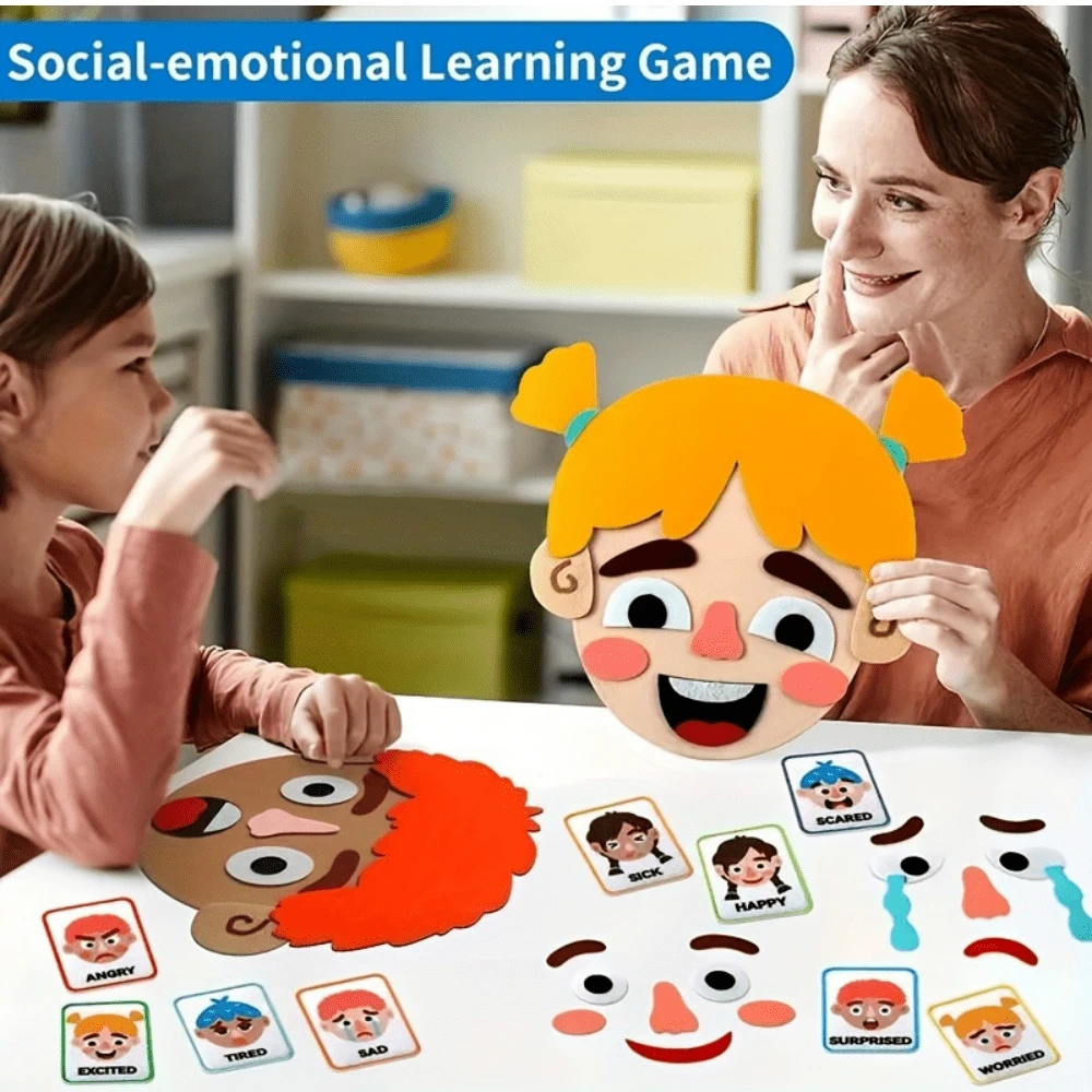 Kids & DIY Activity Toys Emotional Expression Education Puzzle Game ...