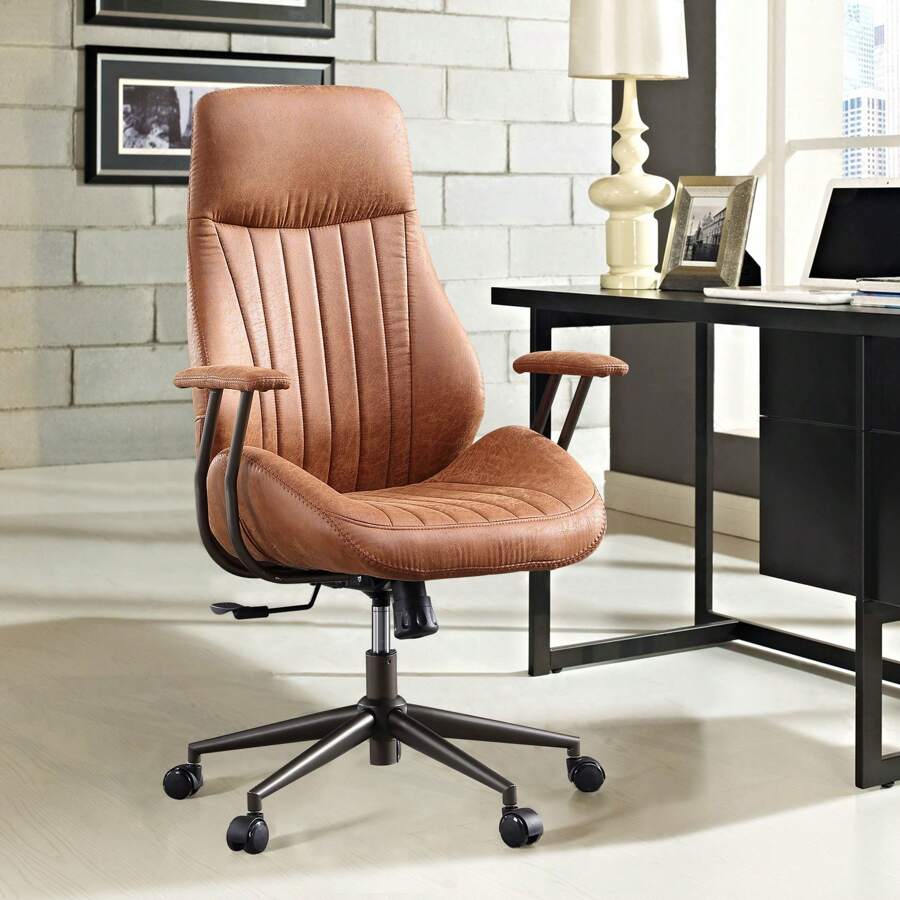 Xizzi Ergonomic Office Chair, Retro Imitation Log Desk And Chair, Multi ...