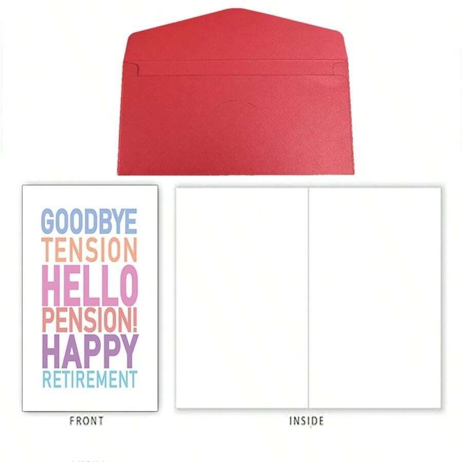 Norssiby Happy Retirement Card, Funny Retirement Card, Goodbye Tension ...