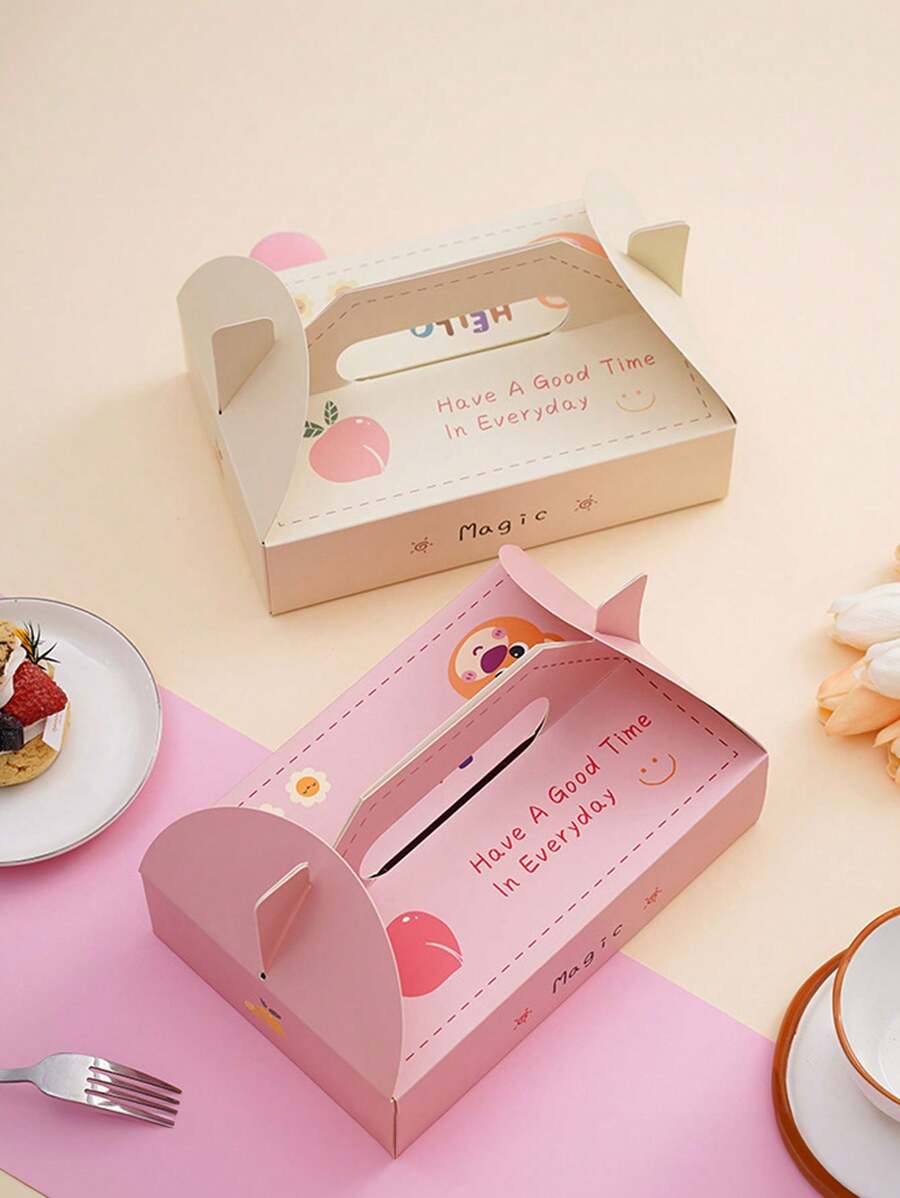 3pcs, Dessert Baking Packaging Box, Macaron Desserts Can Hold 6 Pieces ...