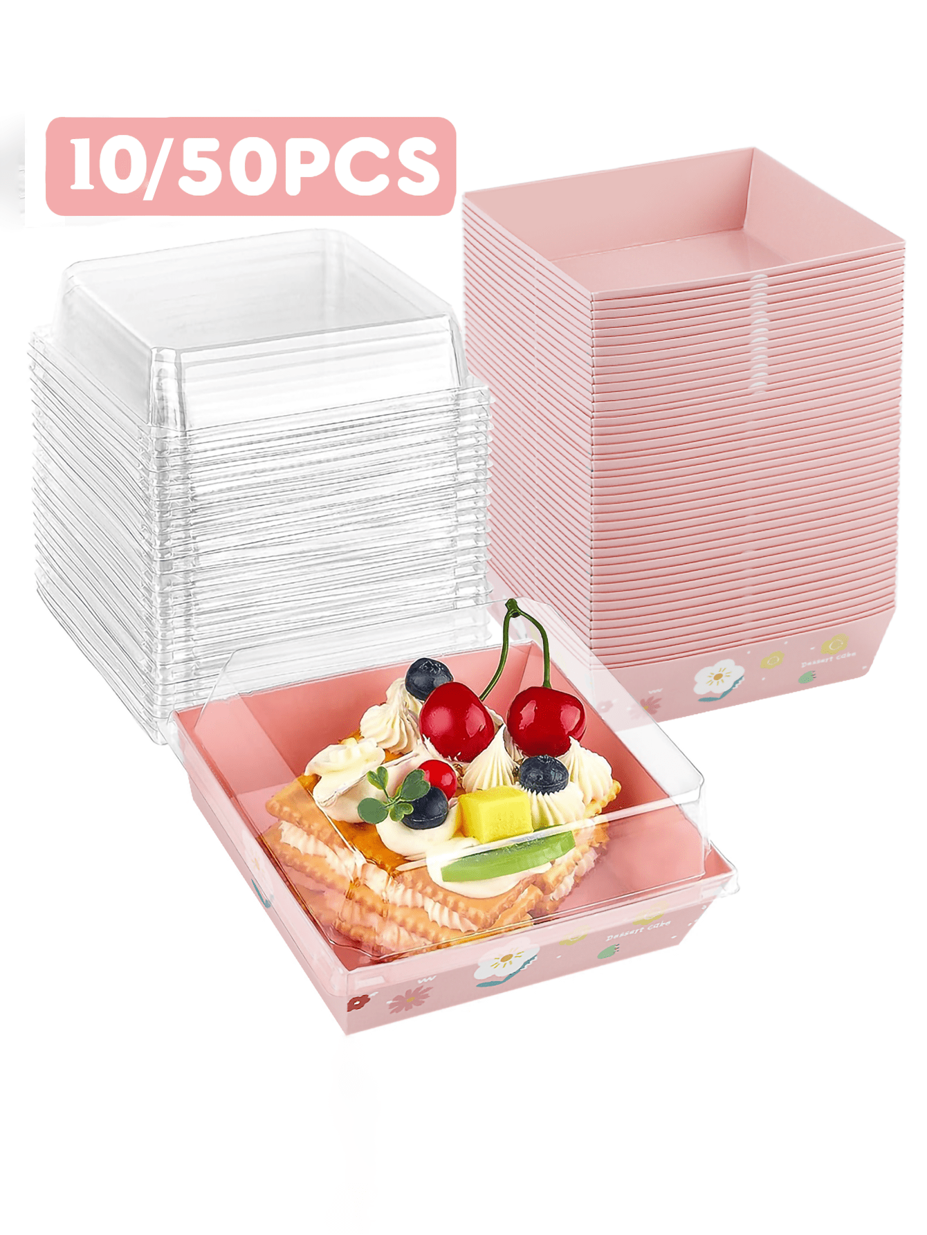 10 Pack Paper Charcuterie Boxes With Clear Lids, Disposable Sandwich ...