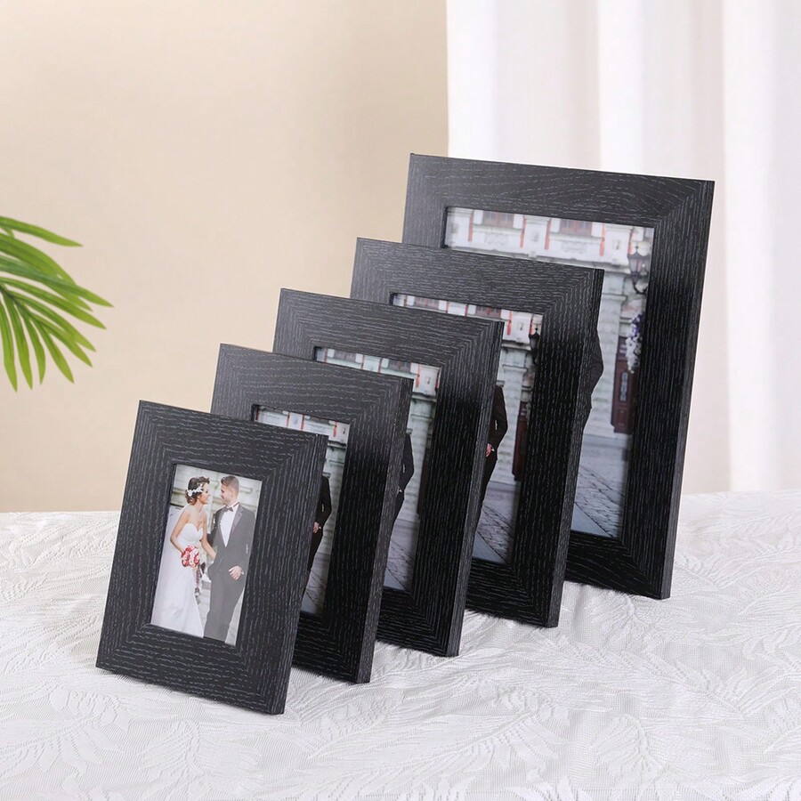 1pc Black Rectangular Modern Simple Classic Wooden Photo Frame, Can Be ...