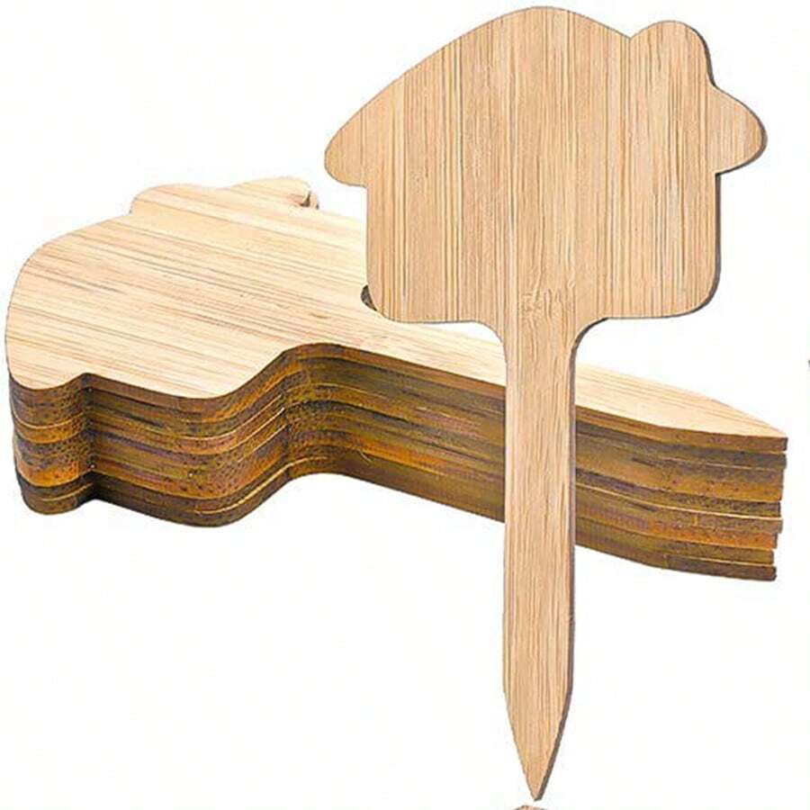 24Pack Bamboo Plant Labels, Various Styles Of Cute Plant Labels Garden ...