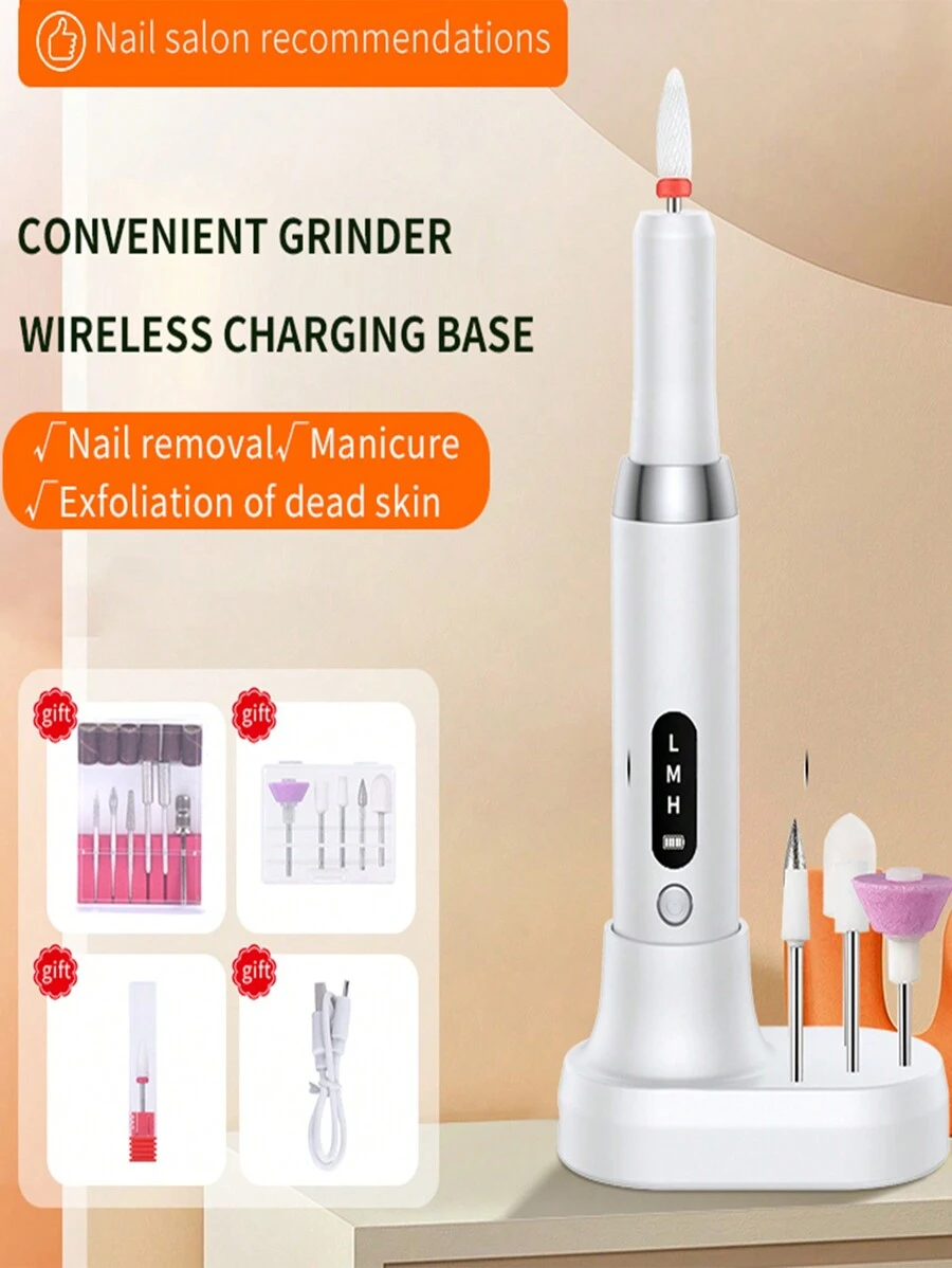 New Electric Nail Grinder, USB Rechargeable Portable Nail Care Tool Kit ...