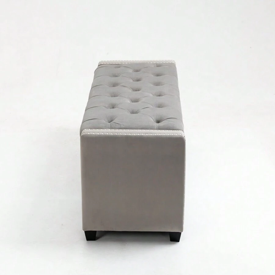 47.5" Wide Storage Ottoman Upholstered Ottoman Bench Set With Tufted ...
