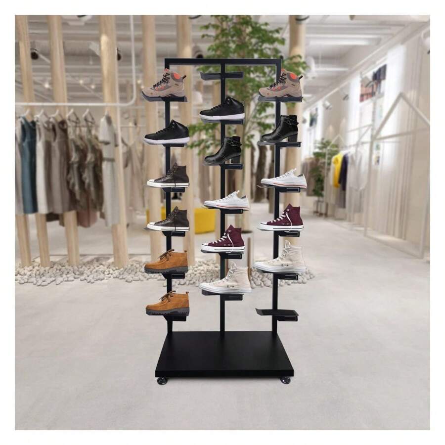 YONGSTYLE Clothing Store Shoe Rack Display Rack, Shoe Organizer Stand ...