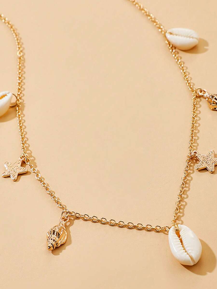 1 Pack Adjustable Sexy Bohemian Style Waist Chain Hawaiian Beach Conch ...