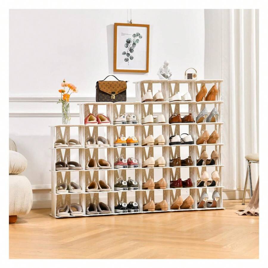 10 Tier Shoe Rack For Closet, Narrow Stackable Shoe Racks For Women ...