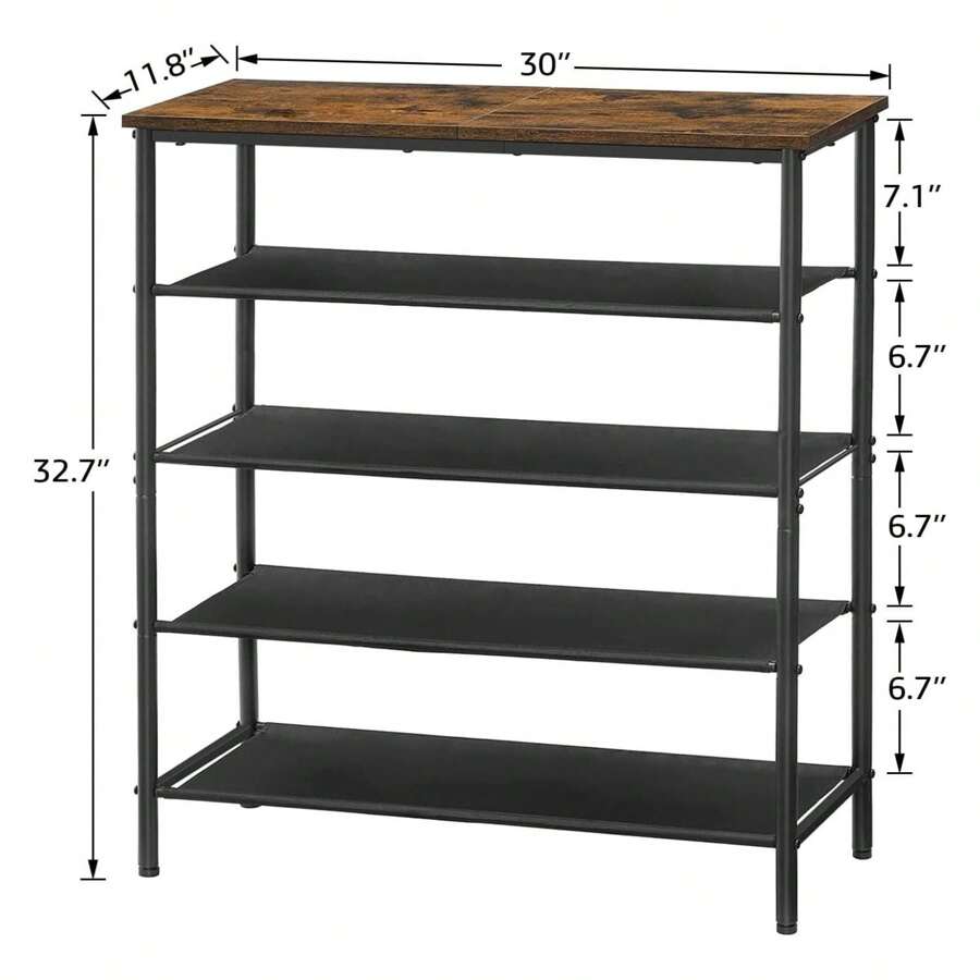 End Table, Tall Side Table,Shoe Rack Storage Organizer 5-Tier, Standing ...