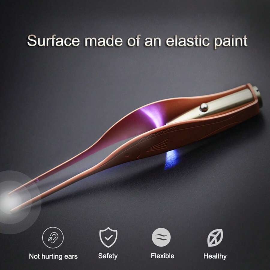 YADORNOS 1pc LED Lighted Ear Pick With Tweezers, Earwax Removal Tool ...