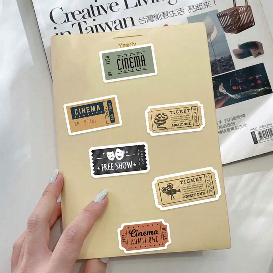 81pcs Retro Movie Ticket Stubs Style Inspirational Waterproof Cute ...