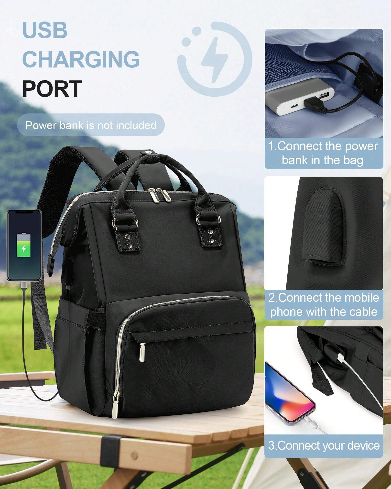 Large Capacity Multifunctional Women Backpack School Bag With Multi ...