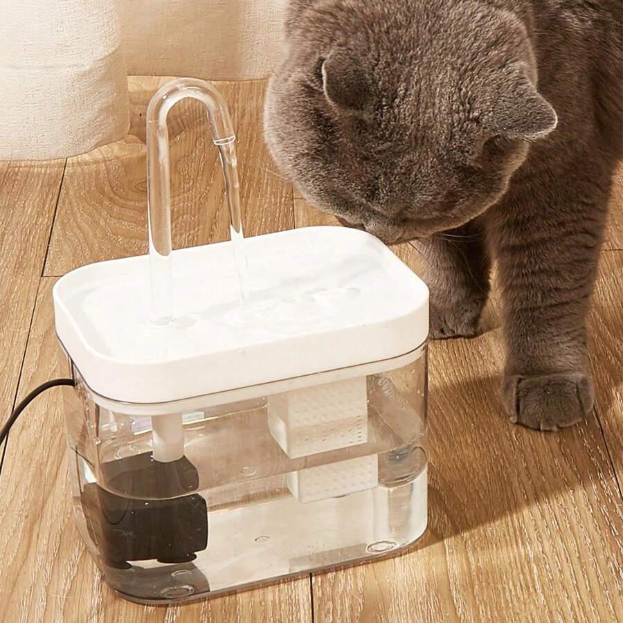 1pc Cat Water Fountain, Automatic Filtration & Faucet Simulation, 1.5l ...