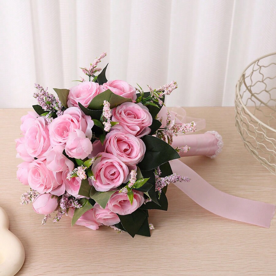 1pc Bride & Bridesmaid Handheld Bouquet, Romantic & Sweet Artificial ...