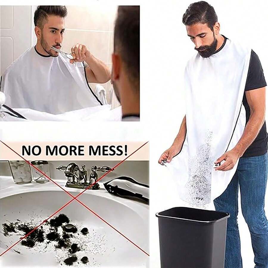 Salon Barber Robe Cape Barber Apron Cloth, Beard Bib Apron For Shaving ...