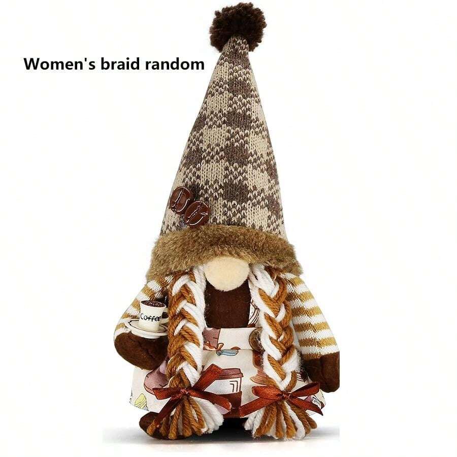 Home Decor Daily Life Figurine, Coffee Themed Brown Beard Or Braid ...