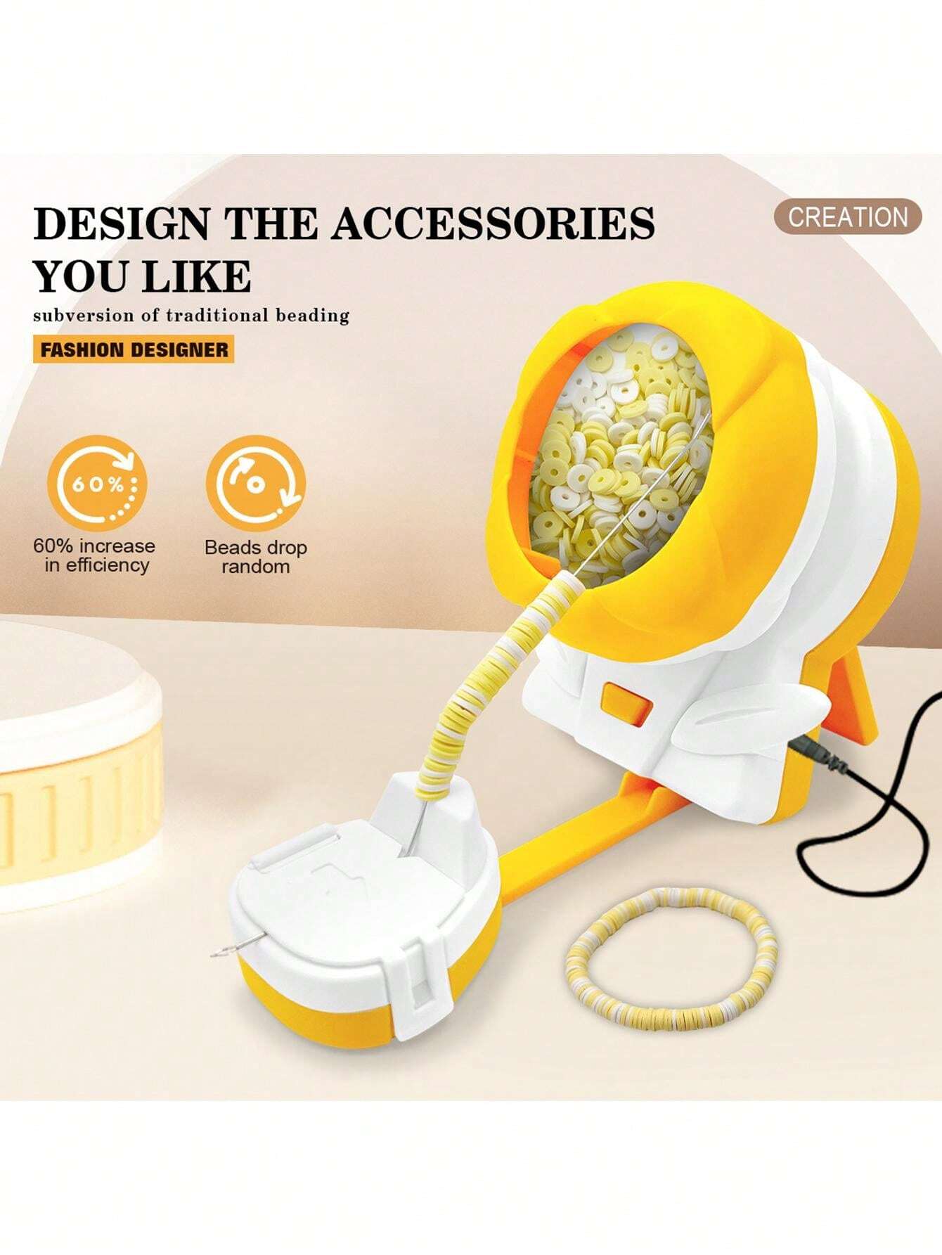 Electric Clay Bead Spinner With Base, Automatic Clay Bead Spinner With ...
