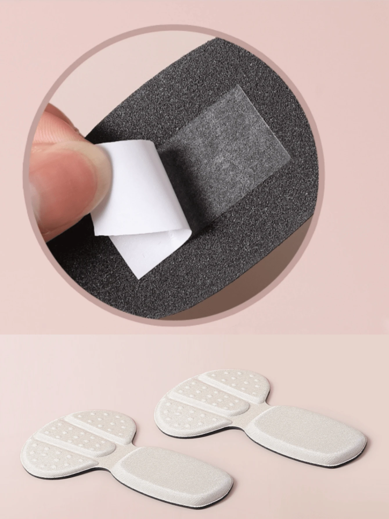 1 Pair Of Anti-Slip And Anti-Pain Heel Stickers Half Size Soft Pressure ...