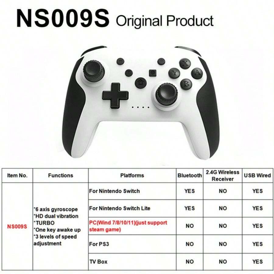 Ns009s Wireless Controller Compatible With Switch Switch Lite Oled Gamepad Can Be Used For Ps3