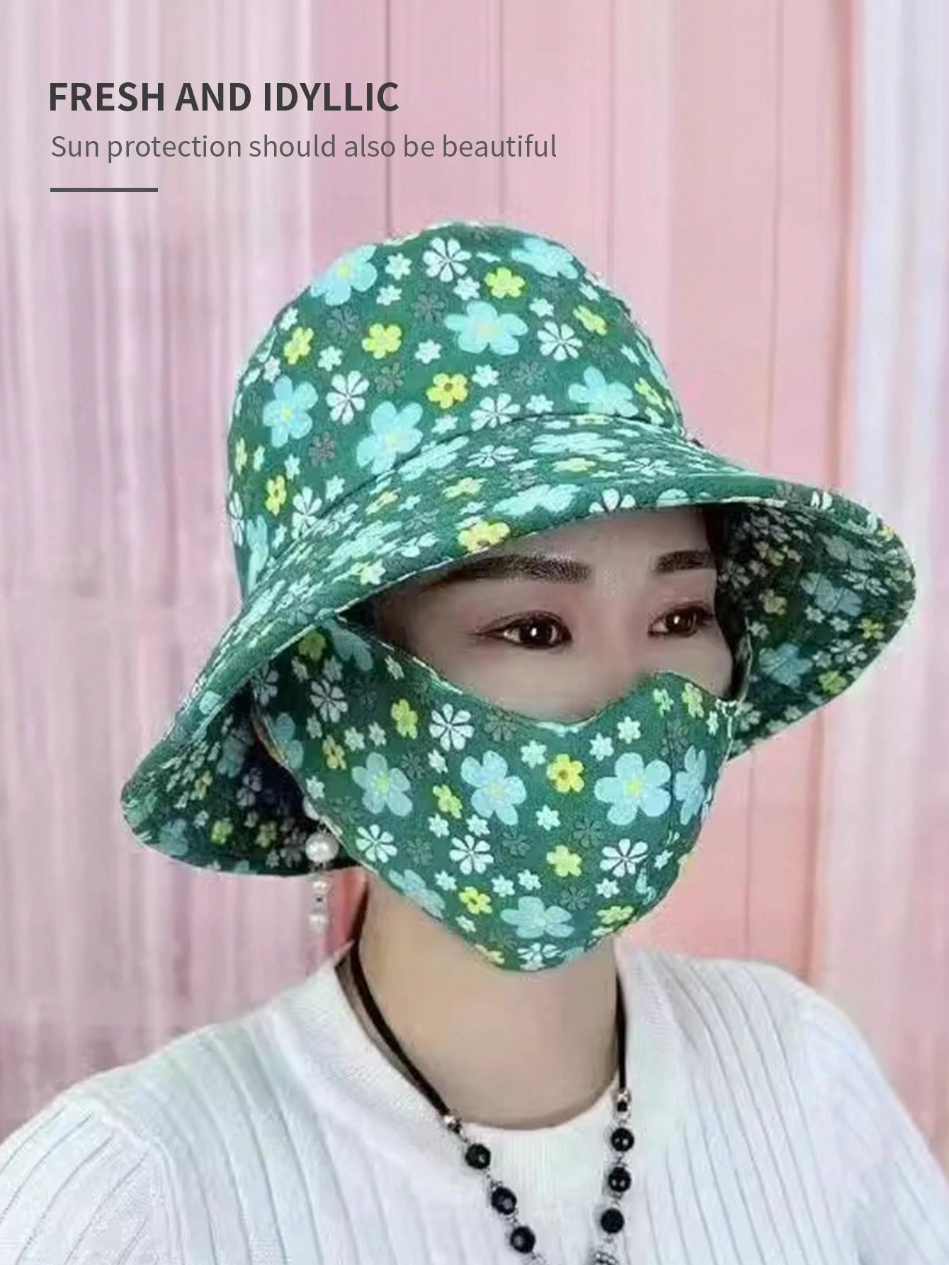Chinese Pastoral Tea Picking Hat, Tea Lady Sun Shade Hat Fisherman Hat ...