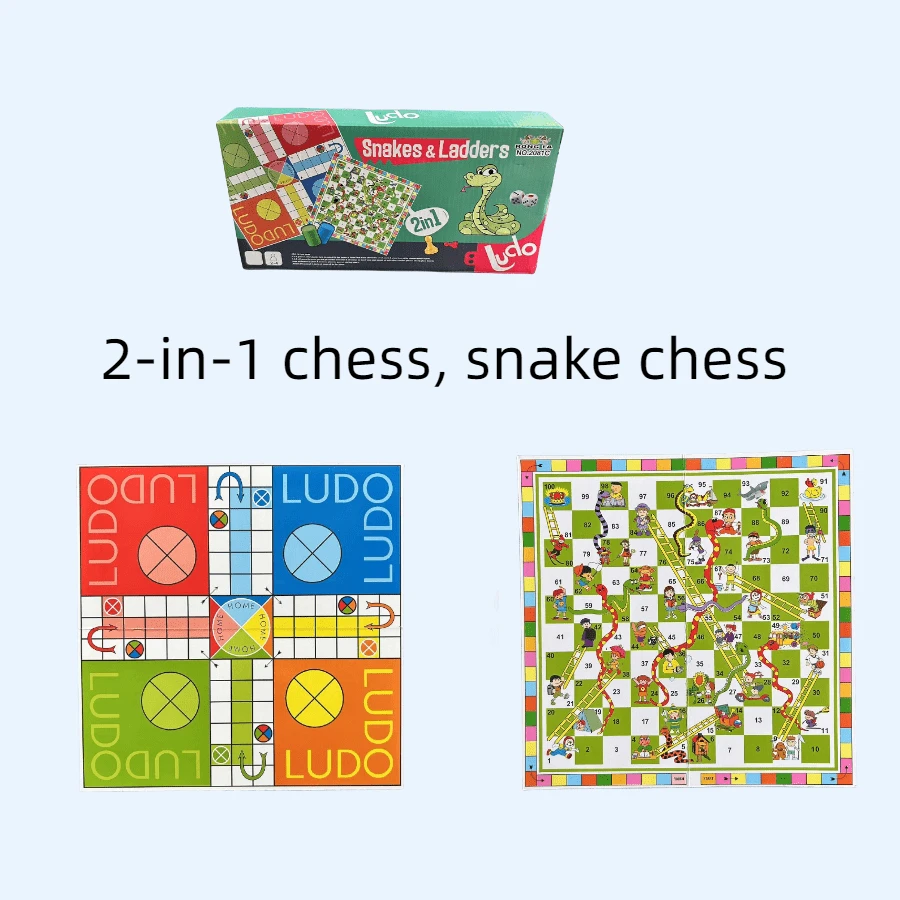 The Ladder And The Snake.2-In-1 Chess, Serpentine Chess Board Game For ...