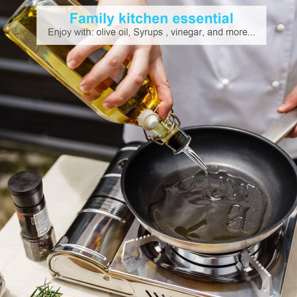 4pcs Bottle Pourers, Premium Liquor Pourers, Stainless Steel Olive Oil ...