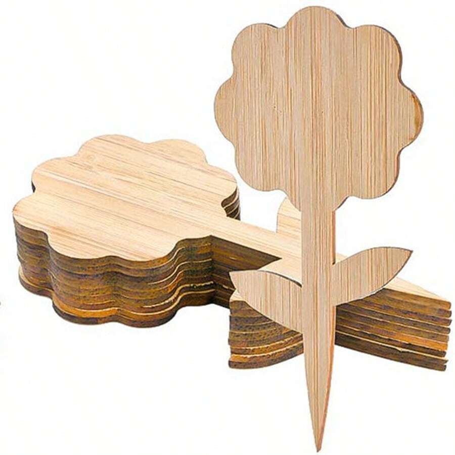 24Pack Bamboo Plant Labels, Various Styles Of Cute Plant Labels Garden ...