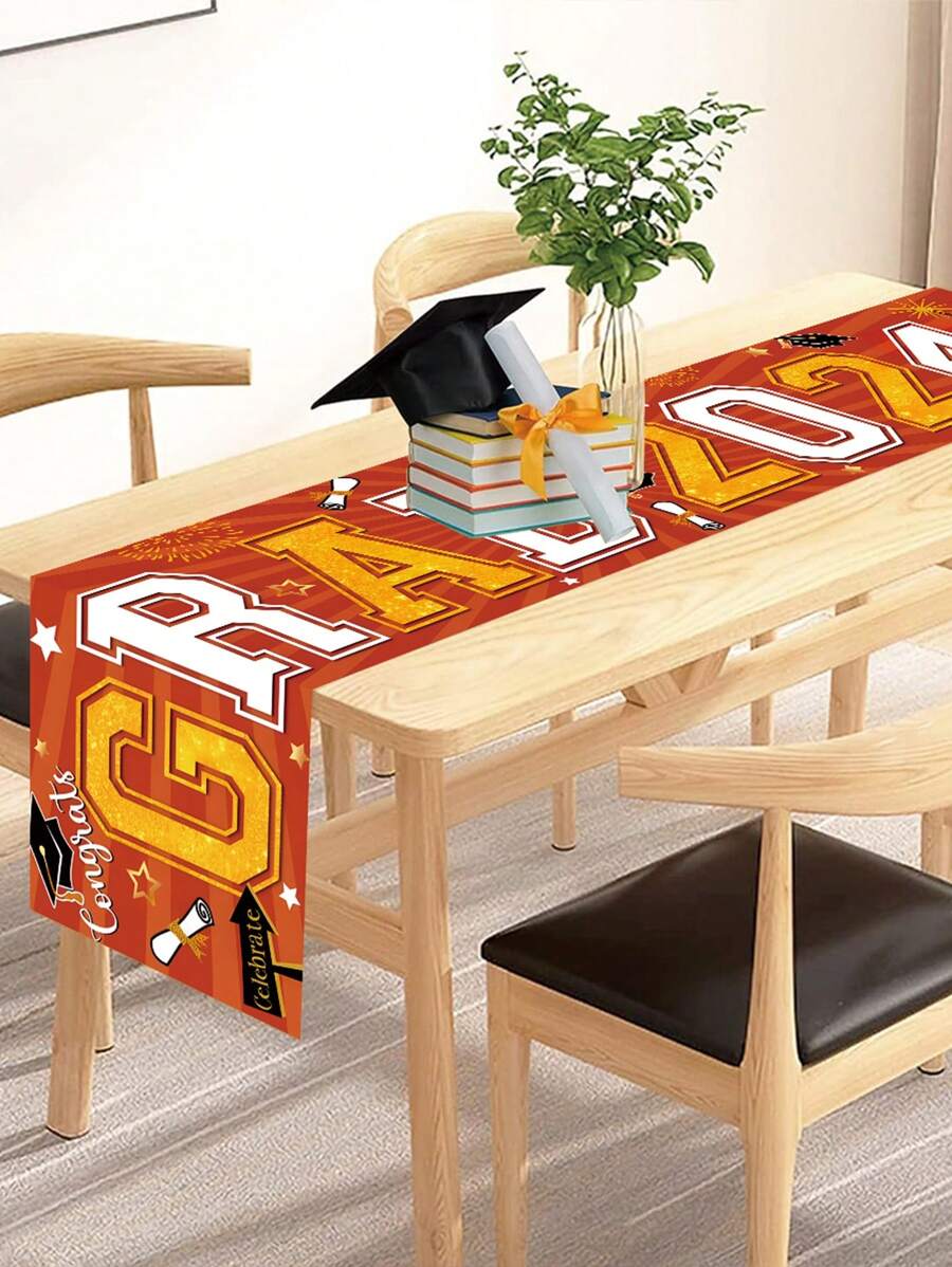 2024 Graduation Table Runner, 1pc Congratulations Graduation, 2024 ...