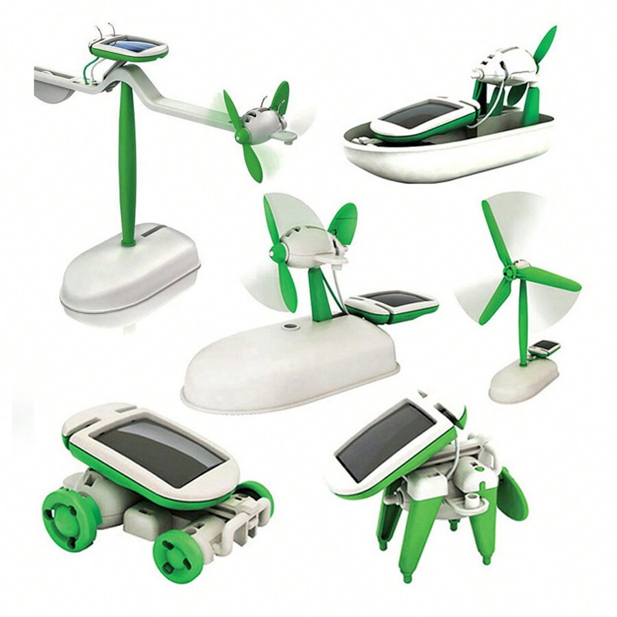 6 In 1 Solar Powered Robot Creative Diy Science Experiment Toy Shein Usa 