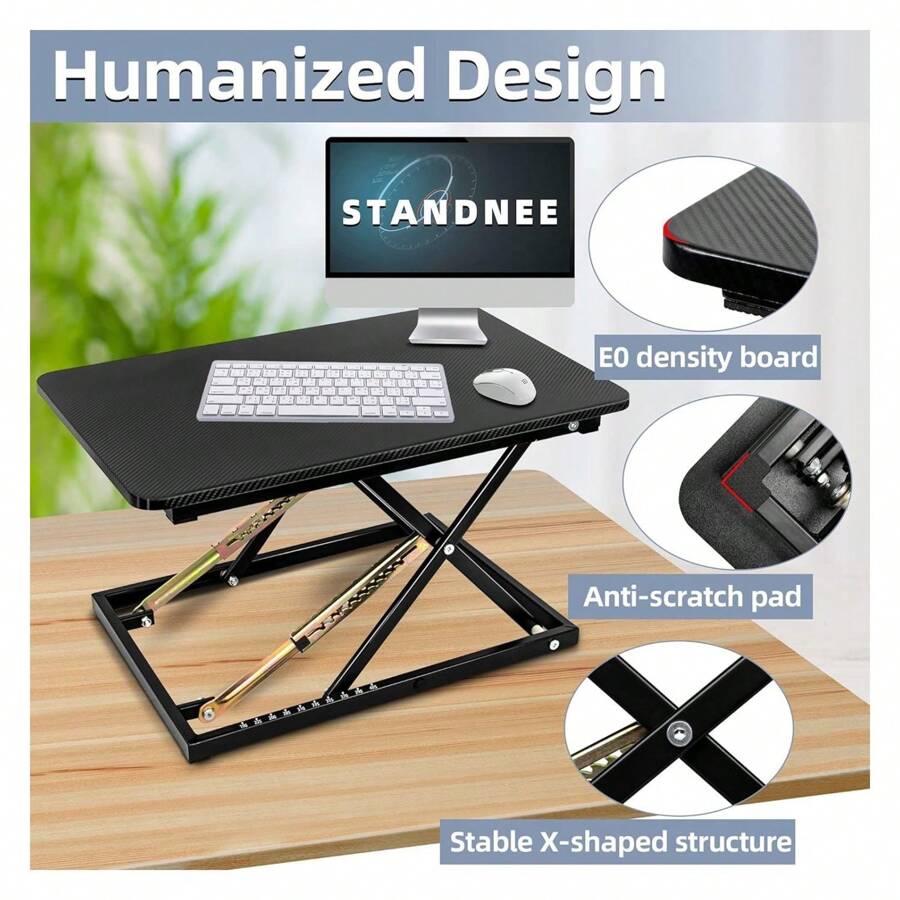 Standing Desk Converter, Height Adjustable Stand Up Desk Riser, Fully ...