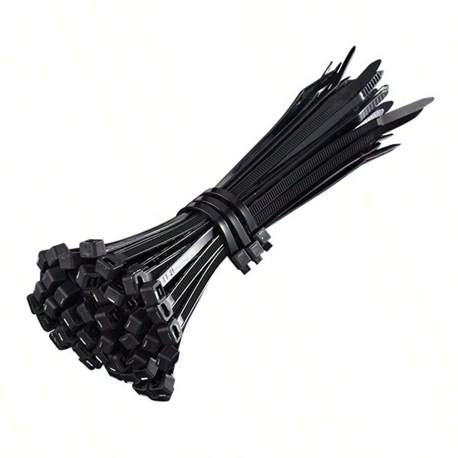 1 pack de 250 pièces de colliers de serrage en nylon noir solide ...