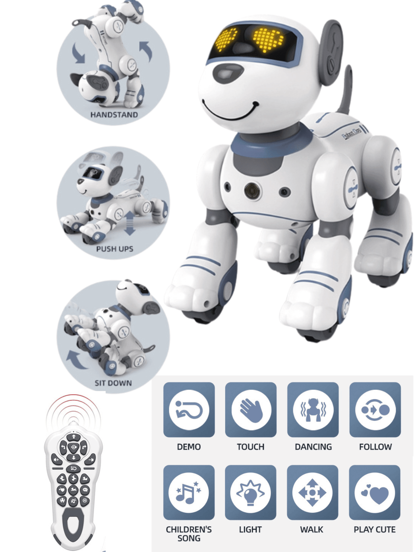 Divertido Perro Robot Electrónico Rc, Perro Robot Programable Con ...