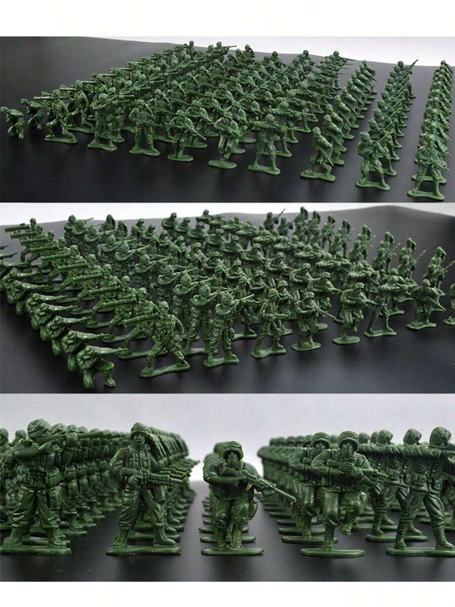 100 Set 2 Inches Classic Soldier Plastic Toy With Multiple Colors For ...