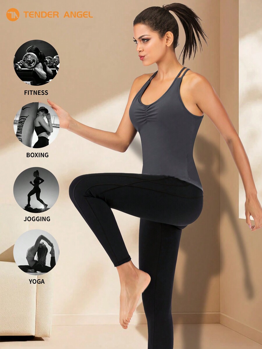 Tender Angel Yoga Tanktop für Damen aus der Frühjahrs-/Sommerkollektion 2024, langer Stil, mit ...