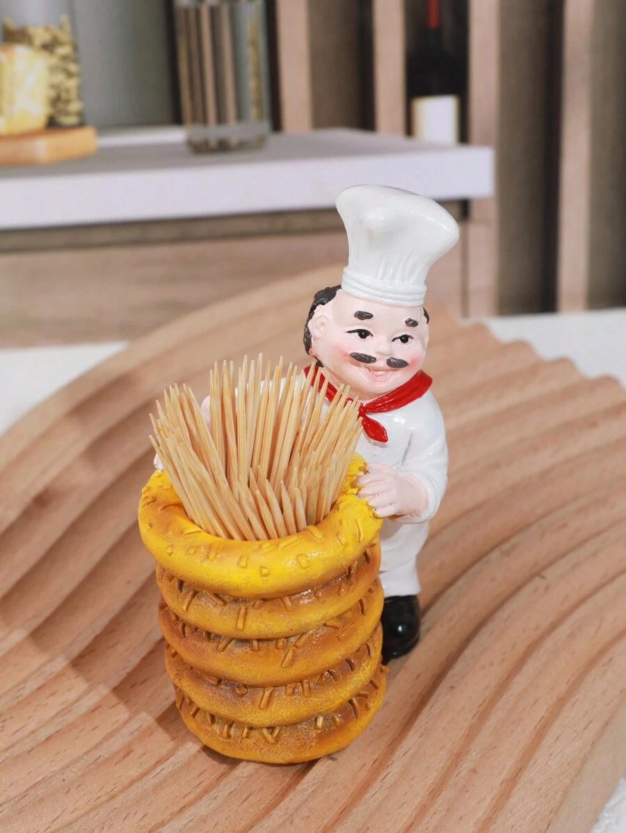 One Vintage Dessert-Shaped Chef Figurine Toothpick Holder, Cute Mini ...