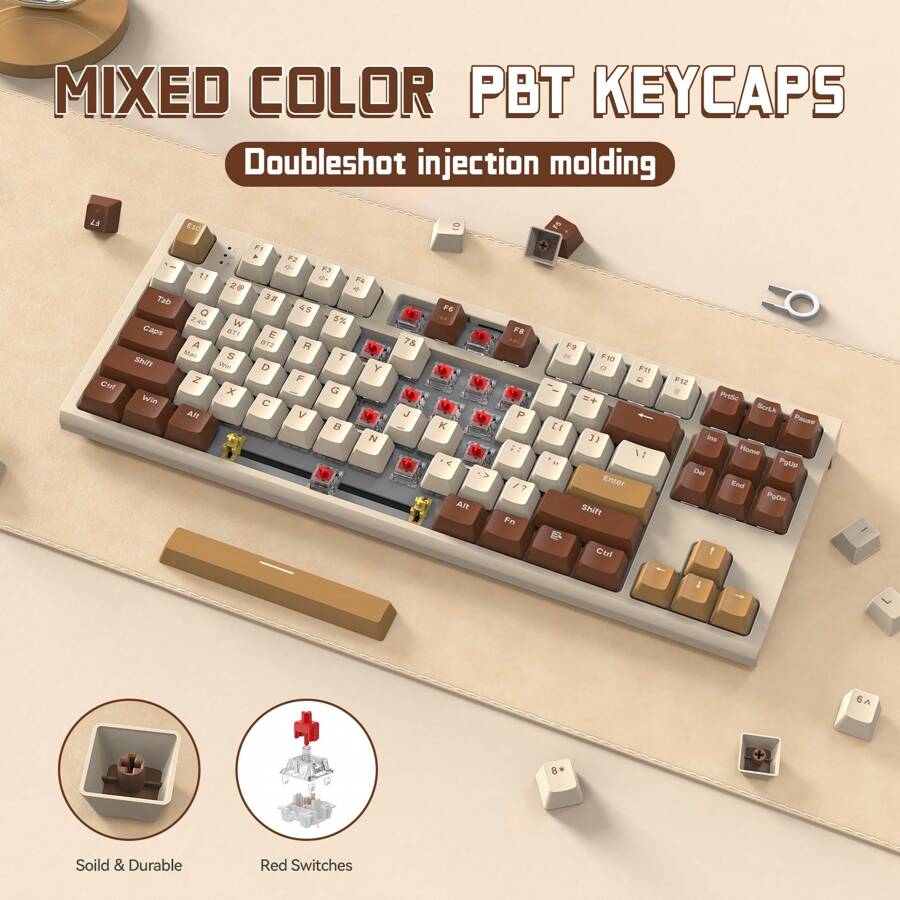 FREEWOLF X ATTACK SHARK M88 Mechanical Keyboard, Wireless 80% TKL Gasket Hot Swappable Custom ...