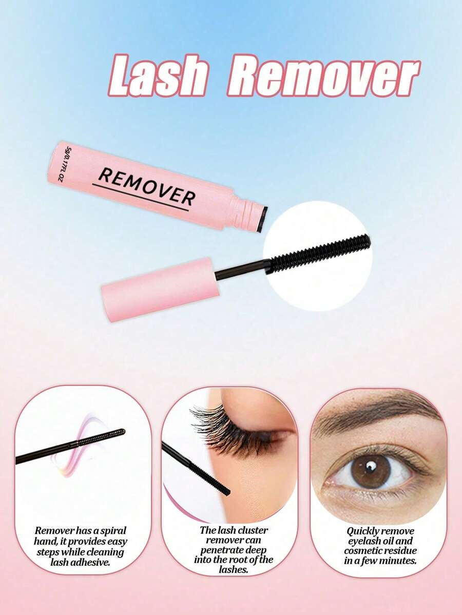 6 Pcs Lash Extensions Kit With Lash Bond And Seal, Cluster Lash Glue Remover For Fast Removal ...
